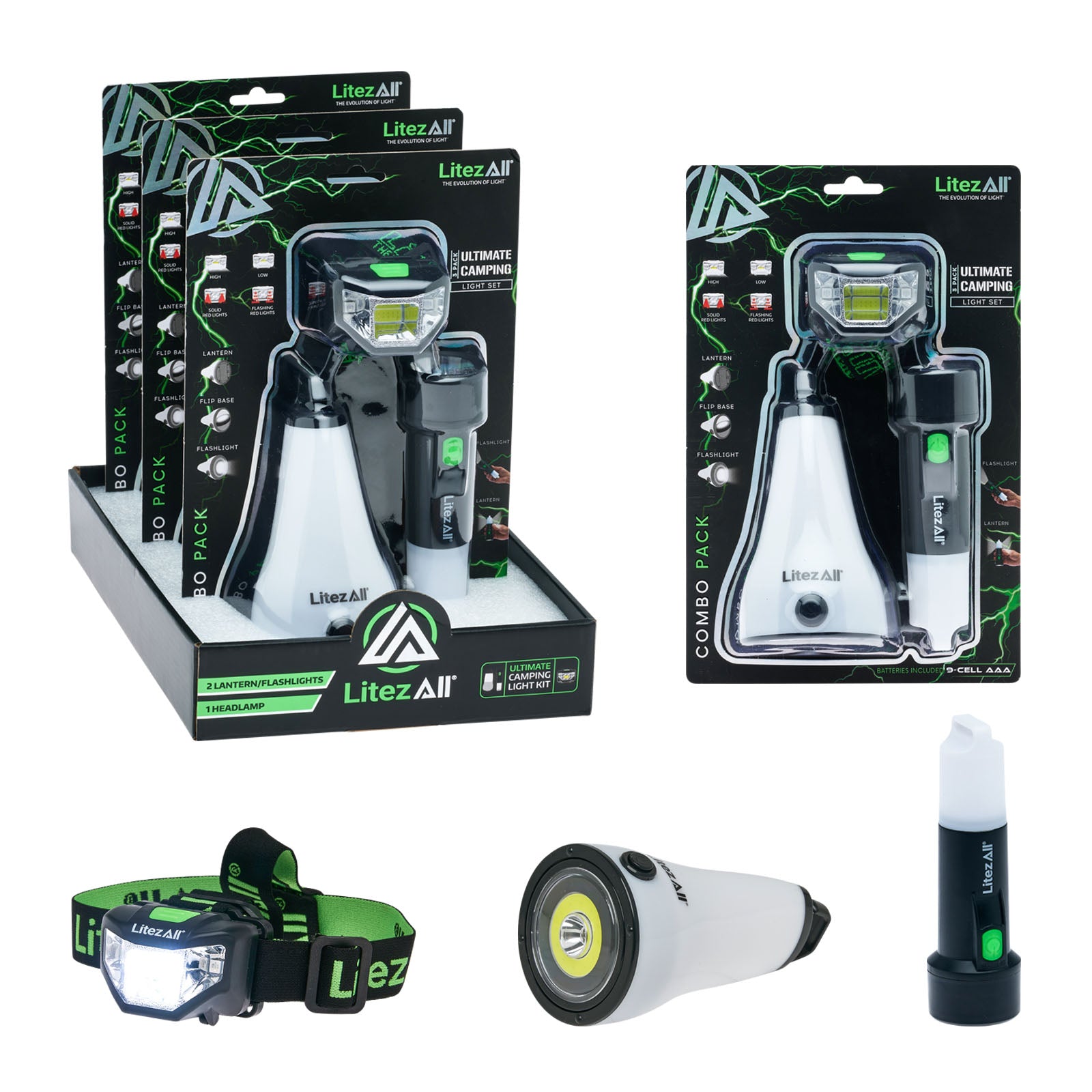 LitezAll Camping Set 3 Piece Combo - LitezAll