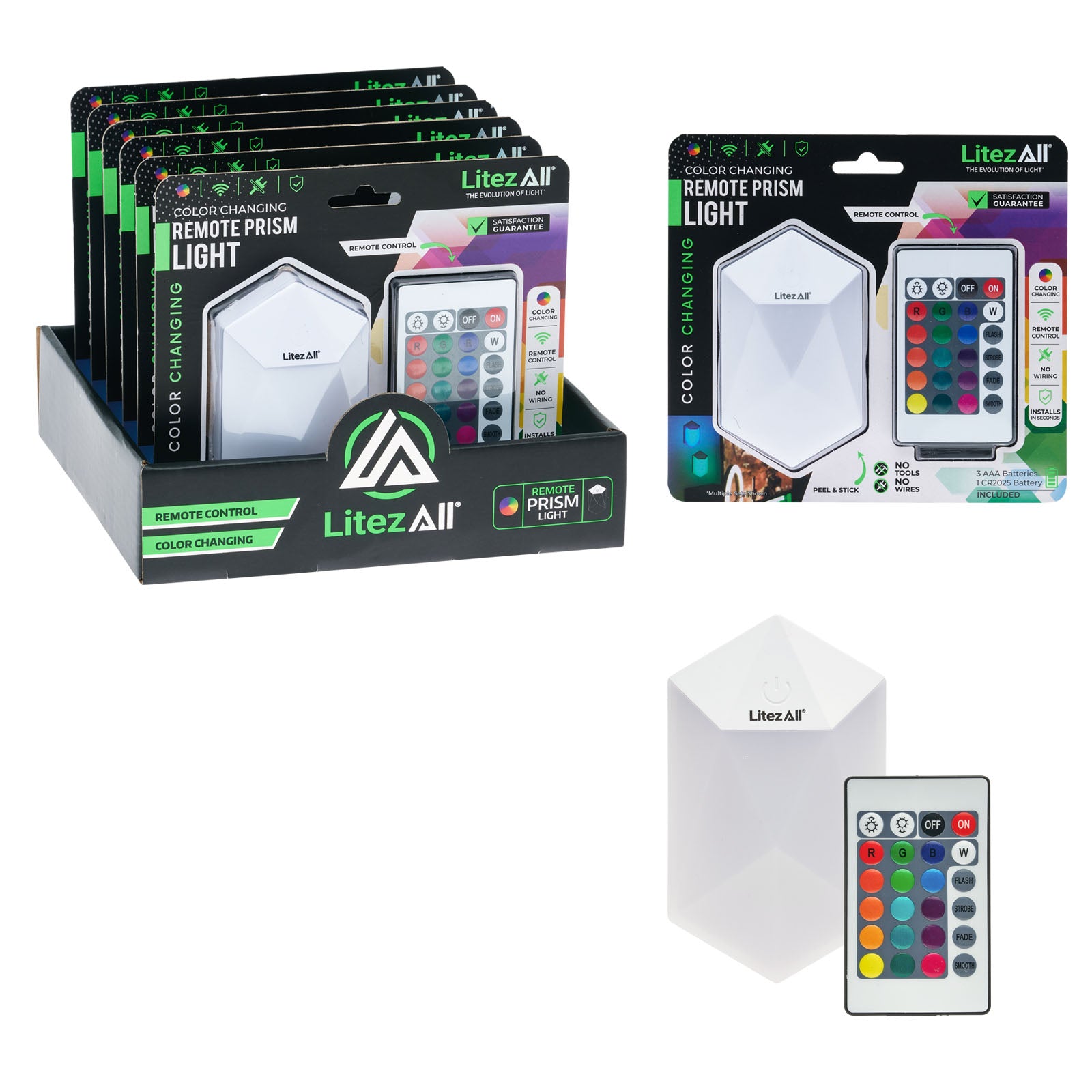 LitezAll Remote Control RGB Prism Light - LitezAll