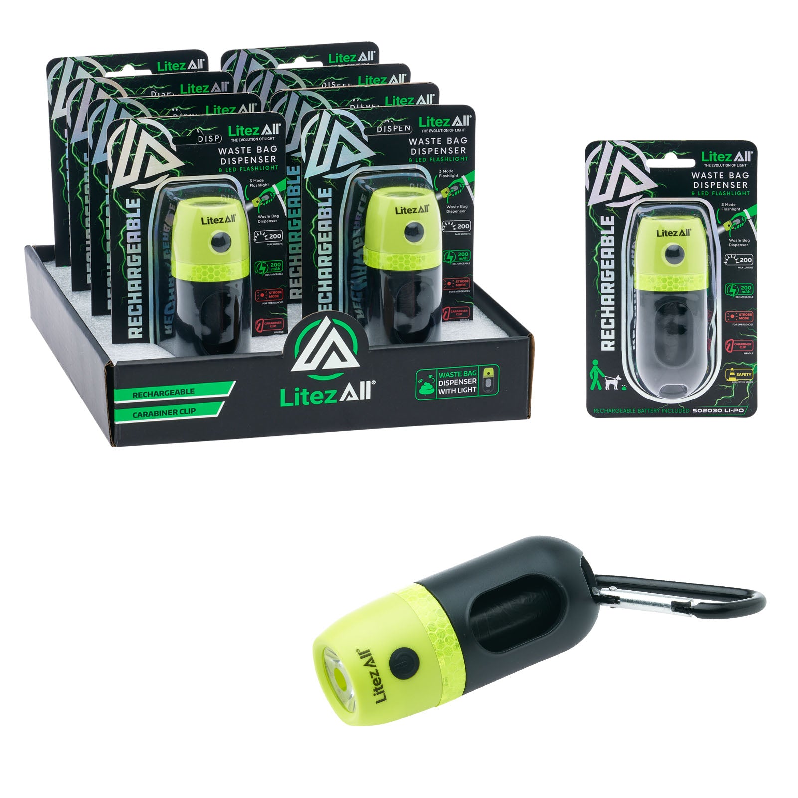 LitezAll Doggy Pooh Bag Rechargeable Light - LitezAll