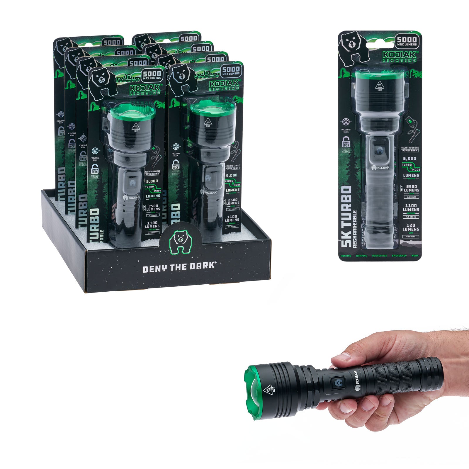 Kodiak 5K Rechargeable Tactical Flashlight - LitezAll