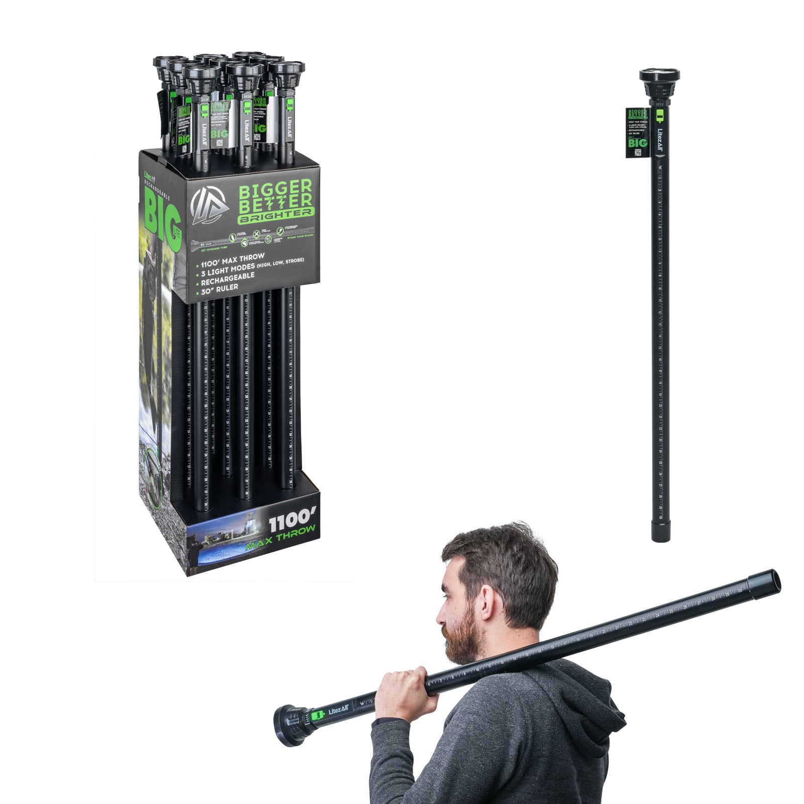 LitezAll® Bigger Better Brighter Rechargeable Flashlight - LitezAll
