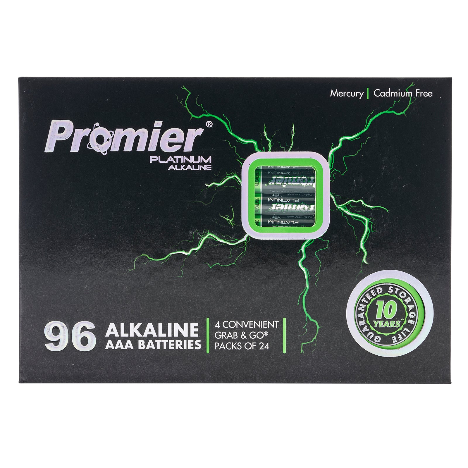 Promier® AAA Platinum Alkaline Battery 96 Pack - LitezAll