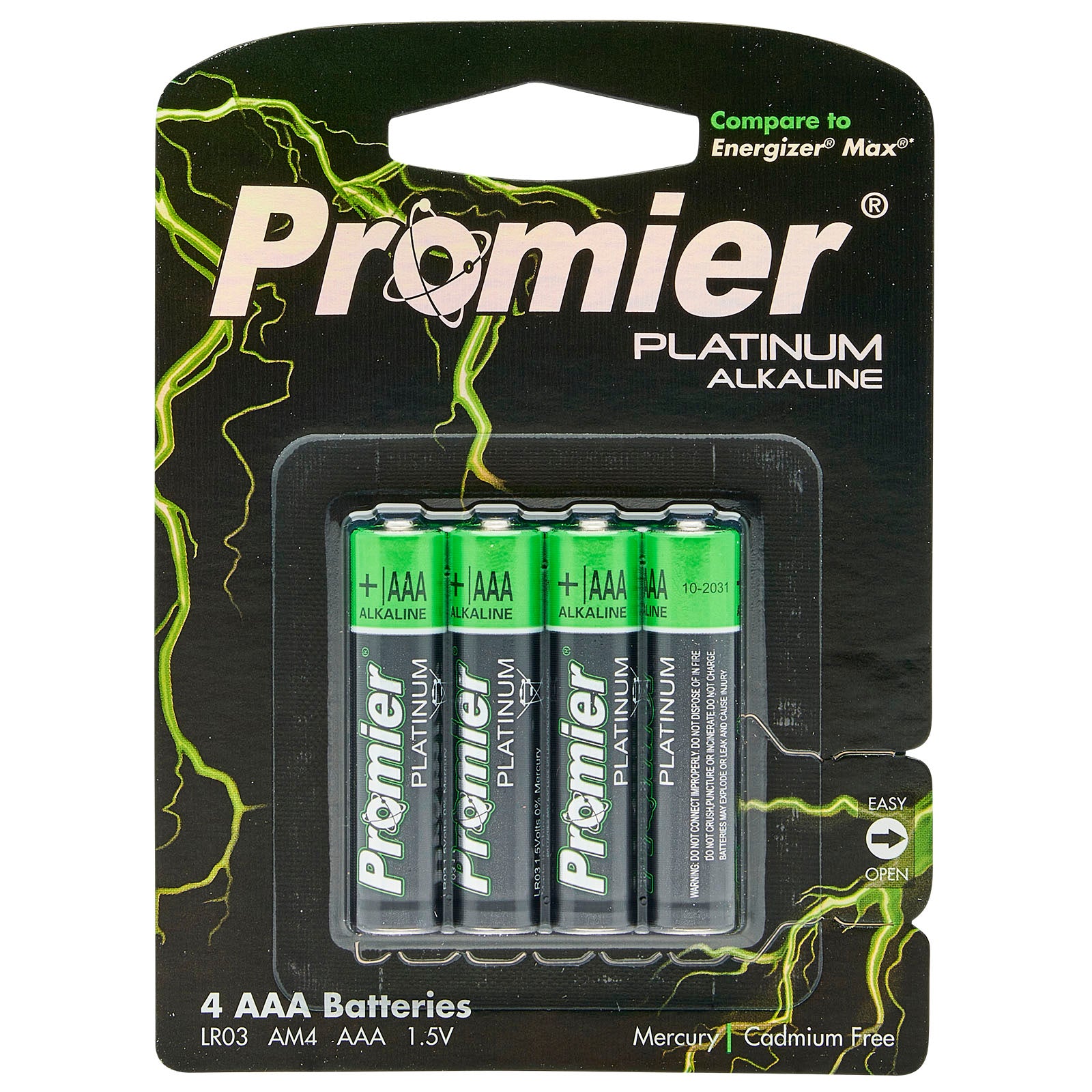 Promier AAA Alkaline Battery 4 Pack - LitezAll